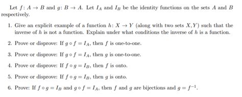Solved Let F A B And G B A Let IA And Ib Be The Chegg Com