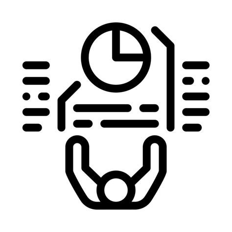 Human Pie Chart Icon Vector Outline Illustration Vector Art At