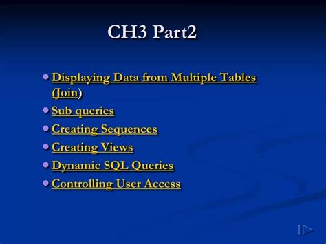 Ppt Displaying Data From Multiple Tables Join Sub Queries Creating