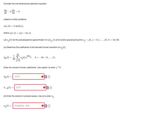 Solved Consider The One Dimensional Advection Equation