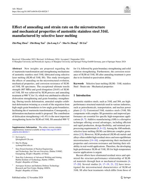 Pdf Effect Of Annealing And Strain Rate On The Microstructure And