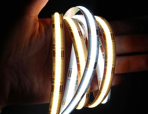 8mm涂鸦智能双色温调光调色cob软灯带 Cob灯带 Cob灯条厂家 Rgb幻彩灯带 单双彩色cob灯带 瀚辰智能