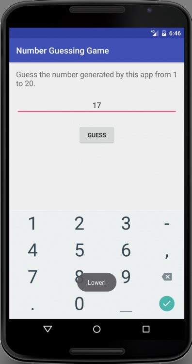 Number Guessing Game In Android Sourcecodester