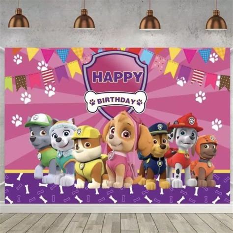 Paw Patrol Birthday Banner Backdrop Party Deco Hobbies And Toys