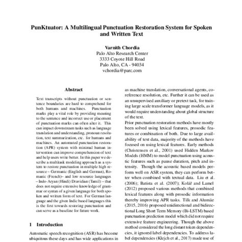 Punktuator A Multilingual Punctuation Restoration System For Spoken And Written Text Acl