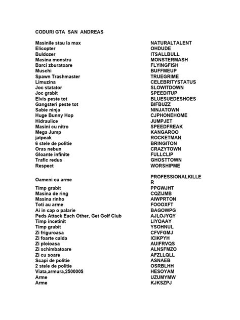 Coduri Traduse In Romananeste Gta San Andreas Download Free Pdf