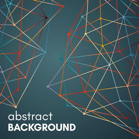 Polygonal Background With Molecular Connection Molecule And