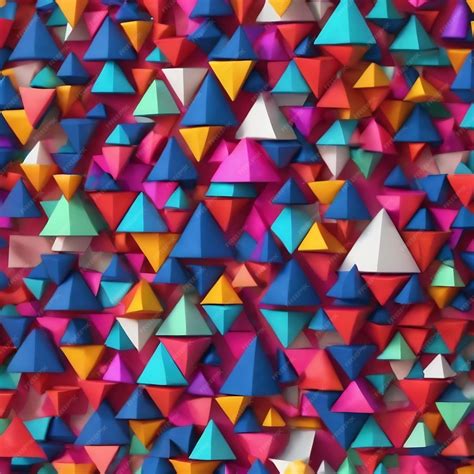Premium Ai Image 3d Render Of Triangle Shapes Repeatable Extrude Triangular Forms With Random