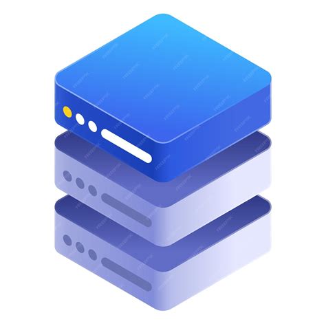 Premium Vector Isometric Server Illustration
