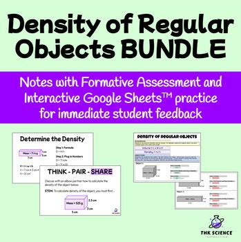 Calculating Density Of Regular Objects Notes And Interactive Practice BUNDLE