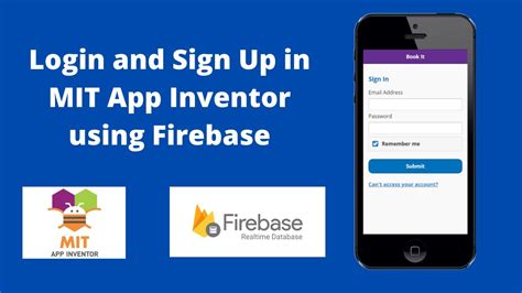 How To Create Login And Signup In Mit App Inventor Using Firebase Youtube