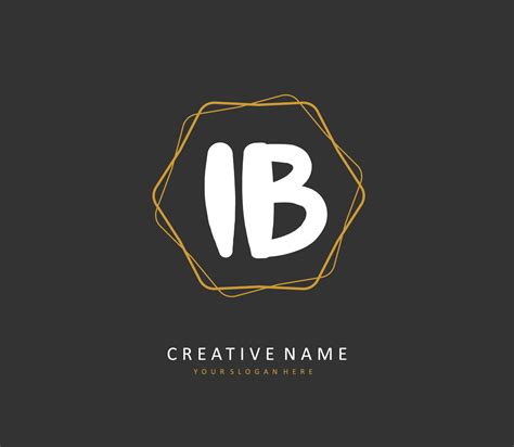 IB Initial Letter Handwriting And Signature Logo A Concept Handwriting Initial Logo With