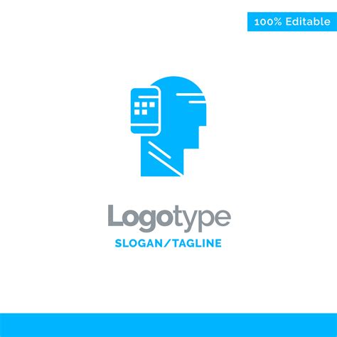 Communication Connected Human Mobile Mobility Blue Solid Logo Template Place For Tagline