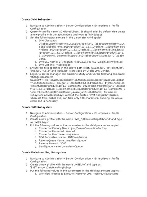 Jms Integration Pdf Parameter Computer Programming Java Virtual Machine