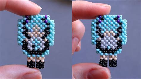 Фігурка Хатсуне Міку з бісеру у техніці хрестик Youtube