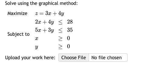 solved solve using the graphical method ﻿maximize
