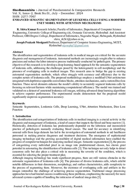 Pdf Enhanced Semantic Segmentation Of Leukemia Cells Using A Modified