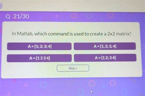 21 30 In Matlab Which Command Is Used To StudyX