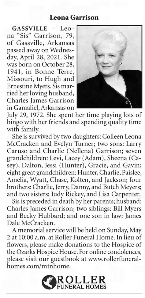 Obituary For Leona Garrison ™