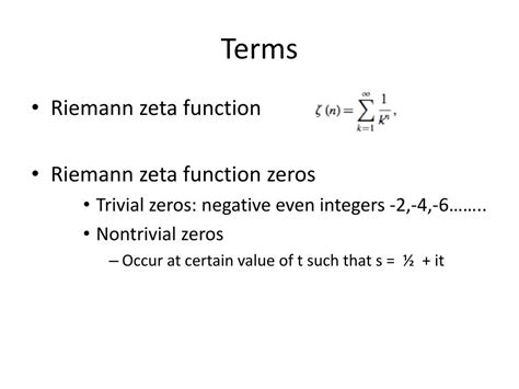 Ppt Riemann Hypothesis Powerpoint Presentation Free Download Id 1809178
