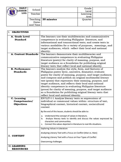 Dlp Template Pdf Learning Human Communication
