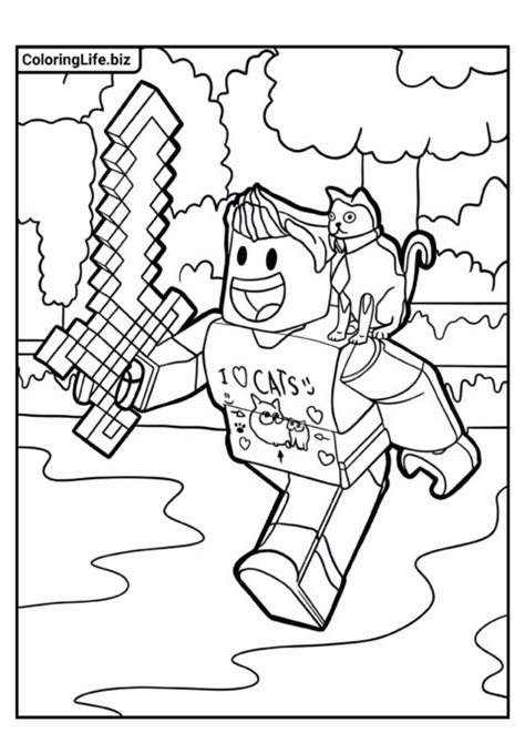 Раскраски Роблокс Roblox Распечатать на А4