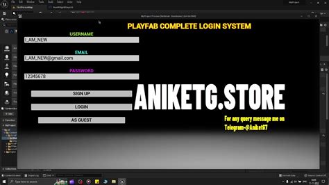 Playfab Complete Login System Ue5ue4 Check Description For More Youtube