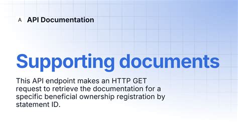 Supporting Documents API Documentation