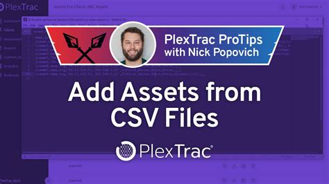 add assets from csv files plextrac