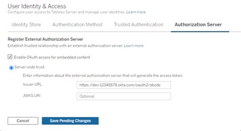 Configure Connected Apps With OAuth Trust Tableau