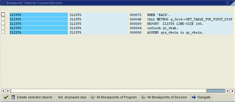 how to delete all breakpoints within abap code using sap abap editor se80