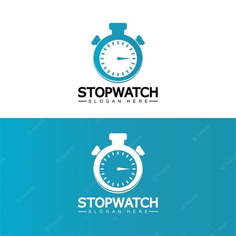 초시계 타이머 로고 디자인 벡터 아이콘 기호 그림 템플릿 프리미엄 벡터