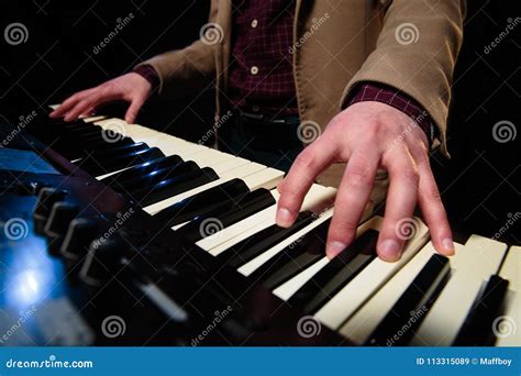 Playing Keyboard Stock Image Image Of Play Instrument 113315089