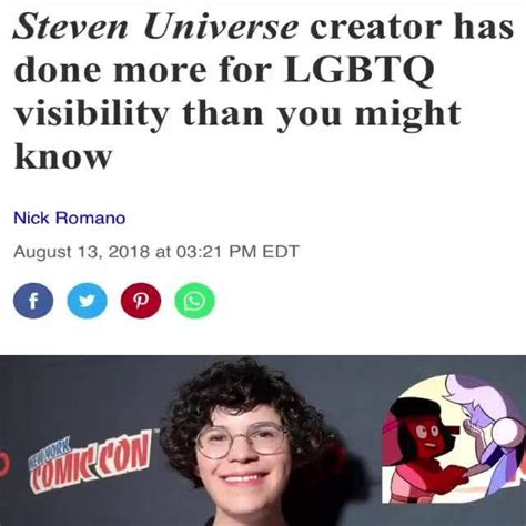 Steven Universe Creator Has Done More For Lgbtq Visibility Than You Might Know Nick Romano