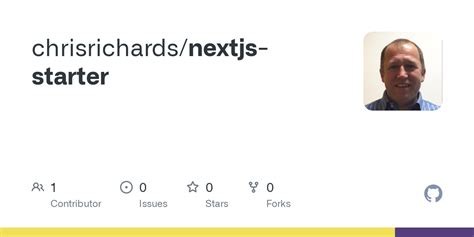 GitHub Chrisrichards Nextjs Starter