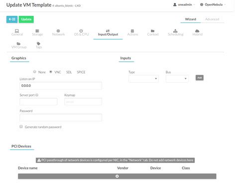 lxd template wizard remove sdl and spice from graphics · issue 3026 · opennebula one · github