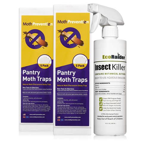 Mothprevention Pantry Moth Killer Kit Natural Pantry Moth Traps With Pheromones Prime And