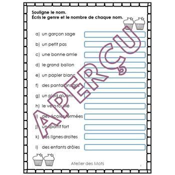 Les Accords Dans Les Groupes Du Nom Atelier By Atelier Des Mots