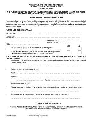 Fillable Online Programming Form Persona Inquiries Homepage Fax Email Print PdfFiller