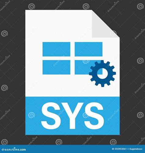 Modern Flat Design Of Sys File Icon For Web Stock Vector Illustration
