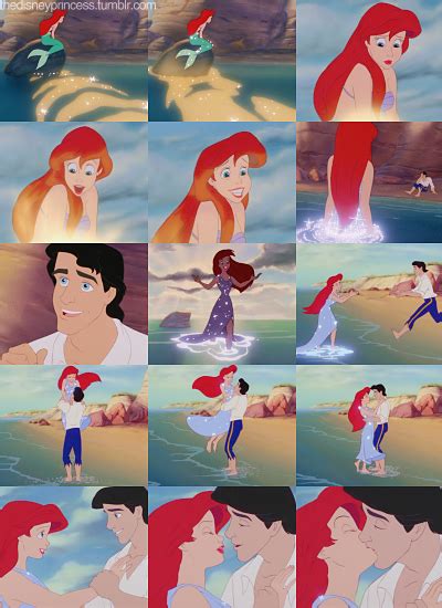 Romantic Disney Kiss Beso De Disney Ariel Y Erick Princesa Ariel Disney
