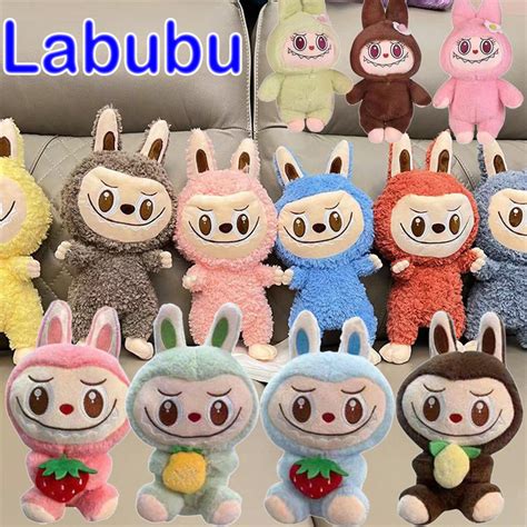 35cm Labubu Stuffed Doll Action Figure The Monsters Exciting Macaron