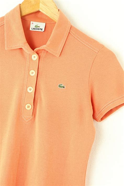 W S 라코스테 반팔 카라 티셔츠 면 올드스쿨 오렌지 세컨웨어 헬로마켓