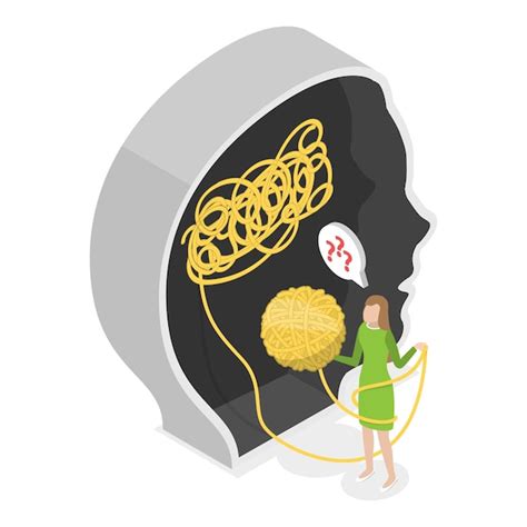 Premium Vector D Isometric Flat Vector Illustration Of Mental Health