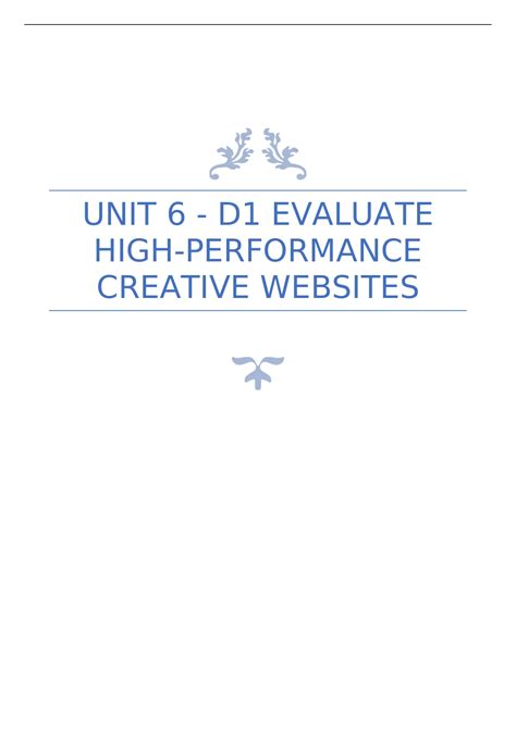 Unit 6 Website Development Assignment 1 All Criterias Met Distinction Grade Unit 6