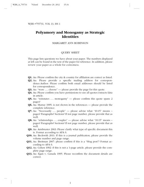 Pdf Polyamory And Monogamy As Strategic Identities