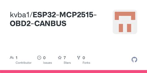 Github Kvba1esp32 Mcp2515 Obd2 Canbus