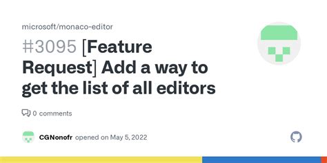 [feature request] add a way to get the list of all editors · issue