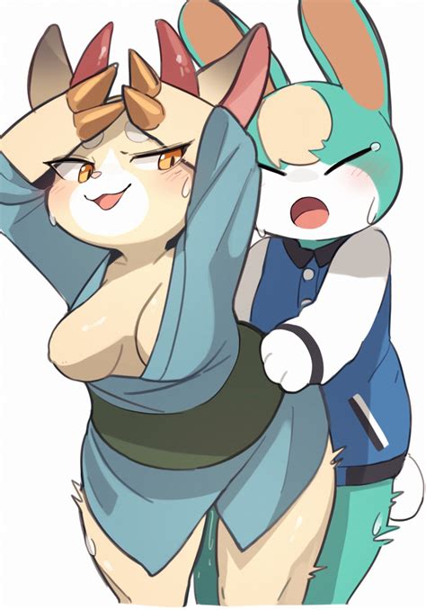 Rule 34 Animal Crossing Anthro Clothed Clothed Sex Clothing Deer Duo