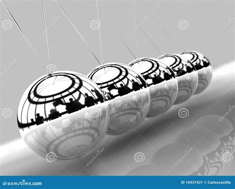 Balancing Balls Newton S Stock Illustration Illustration Of Chrome 16937431